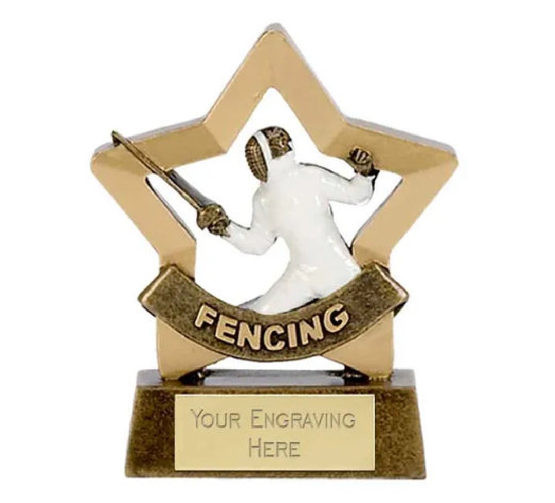 Fencing Award Trophy - Personalised Engraving - Etsy
