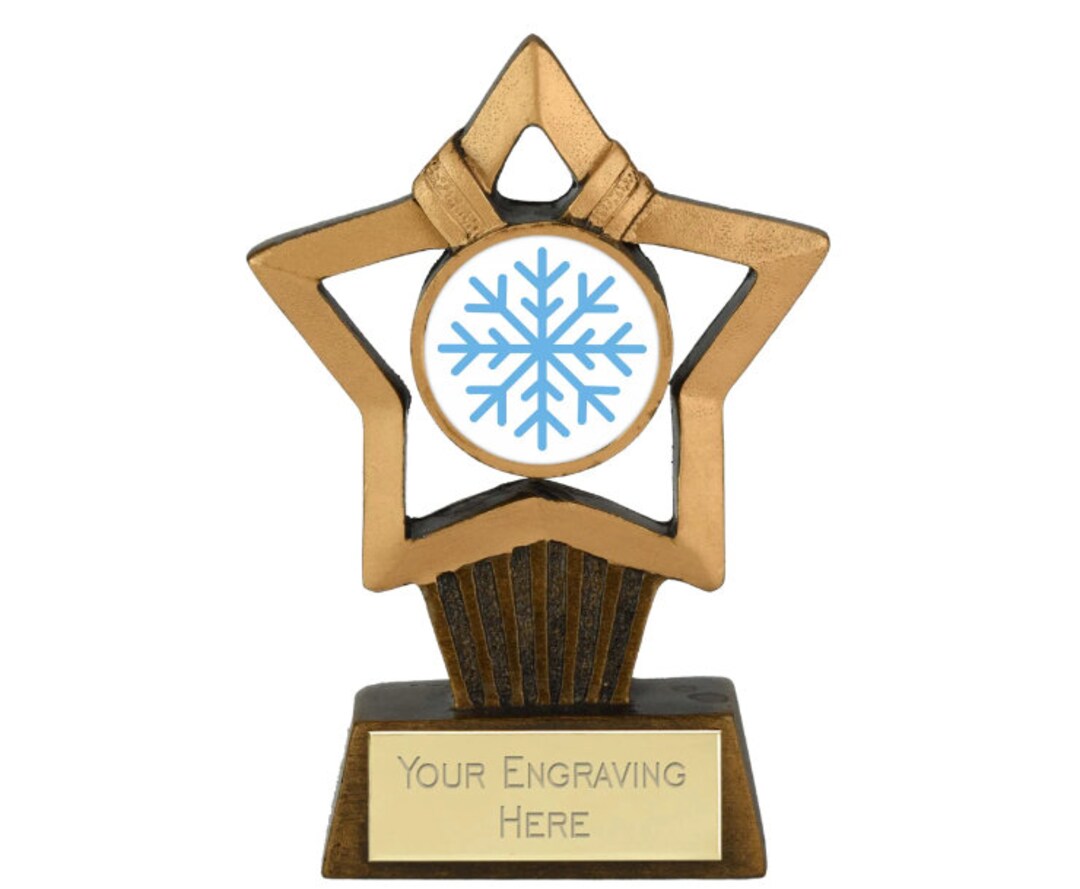 Snowflake Award Trophy Personalized Engraving - Etsy