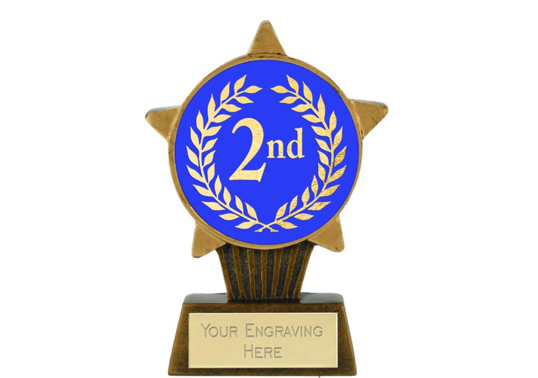 2nd Place Award Trophy - Personalized Engraving - Etsy