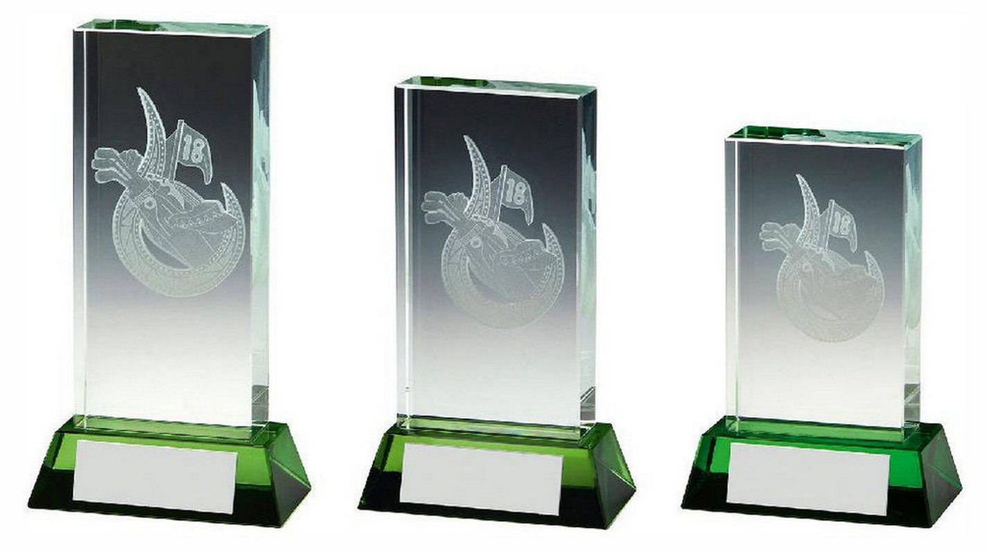 Golf Bag Glass Award Trophy - Personalized Engraving - Gift Boxed - Etsy UK