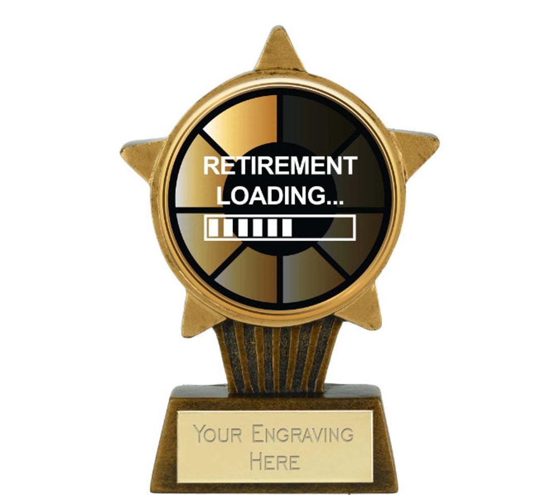 Retirement Loading Award Trophy - Personalized Engraving - Etsy