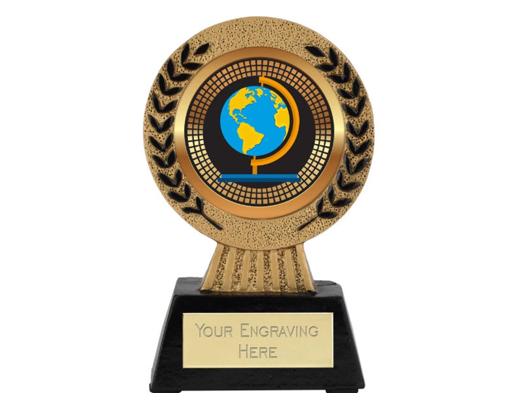 Geography Award Trophy - Personalized Engraving - Etsy