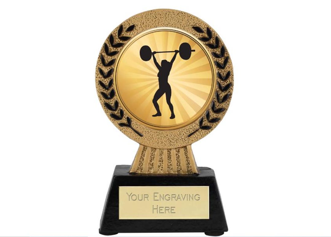 Weightlifting Female Award - Personalized Engraving - Etsy