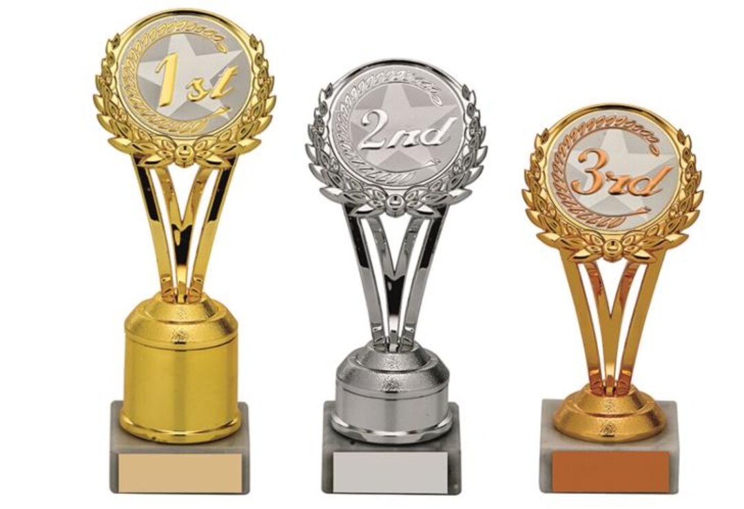1st 2nd 3rd Place Trophies – Gold Silver Bronze Awards With Engraved ...