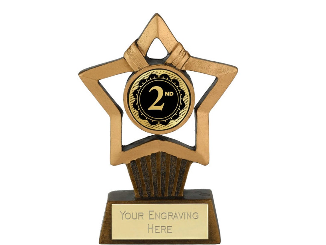 2nd Place Award Trophy Personalized Engraving - Etsy