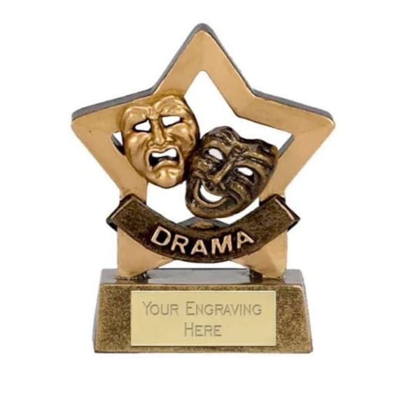 Drama Award Trophy Personalized Engraving | Etsy UK