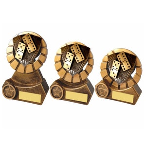 Dominoes Award Trophy - Personalized Engraving - Custom Insert - Etsy