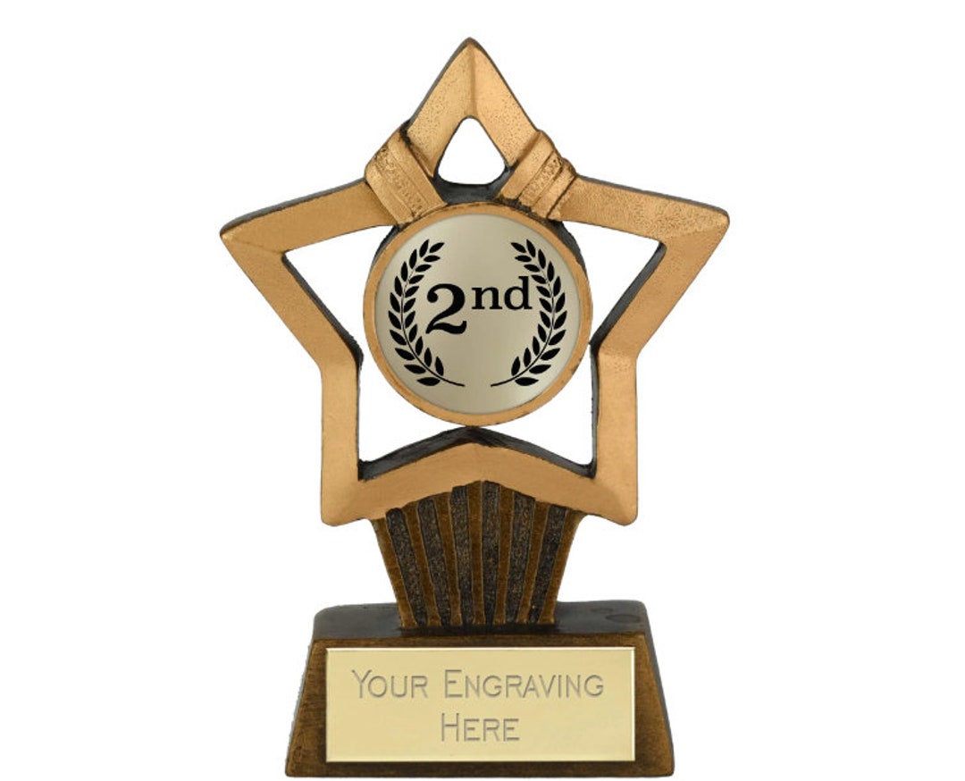2nd Place Award Trophy - Personalized Engraving - Etsy
