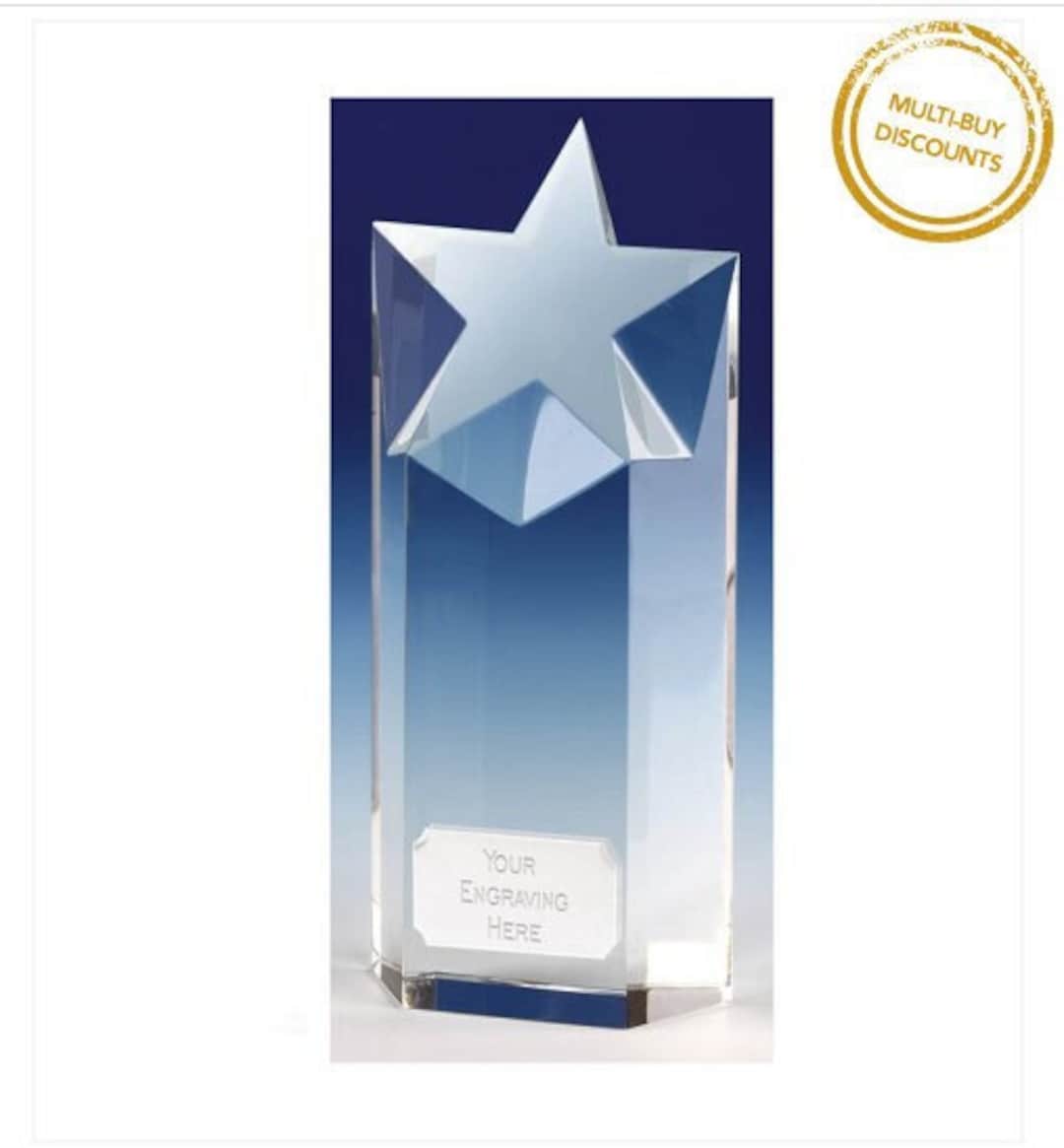 Trofeo Star Crystal Glass Award Grabado personalizado Caja de regalo ...