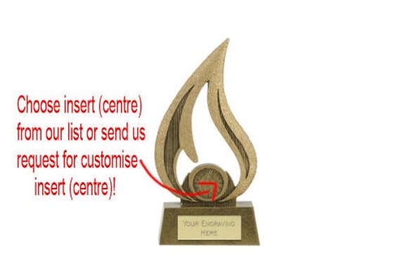 Custom Insert Personalized Engraving Flame Award Trophy Collectibles ...