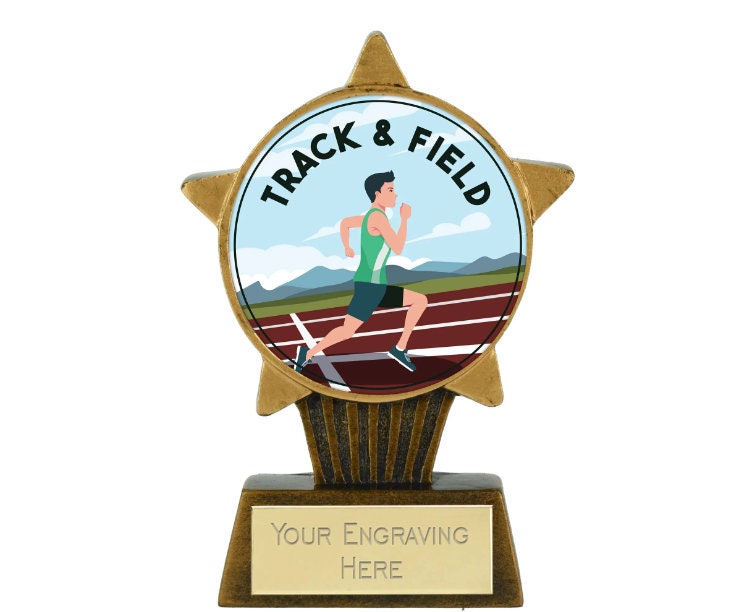 Track and Field Male Award Trophy Personalized Engraving - Etsy