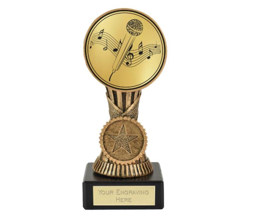 Music Microphone Award - Personalized Engraving - Custom Insert - Etsy