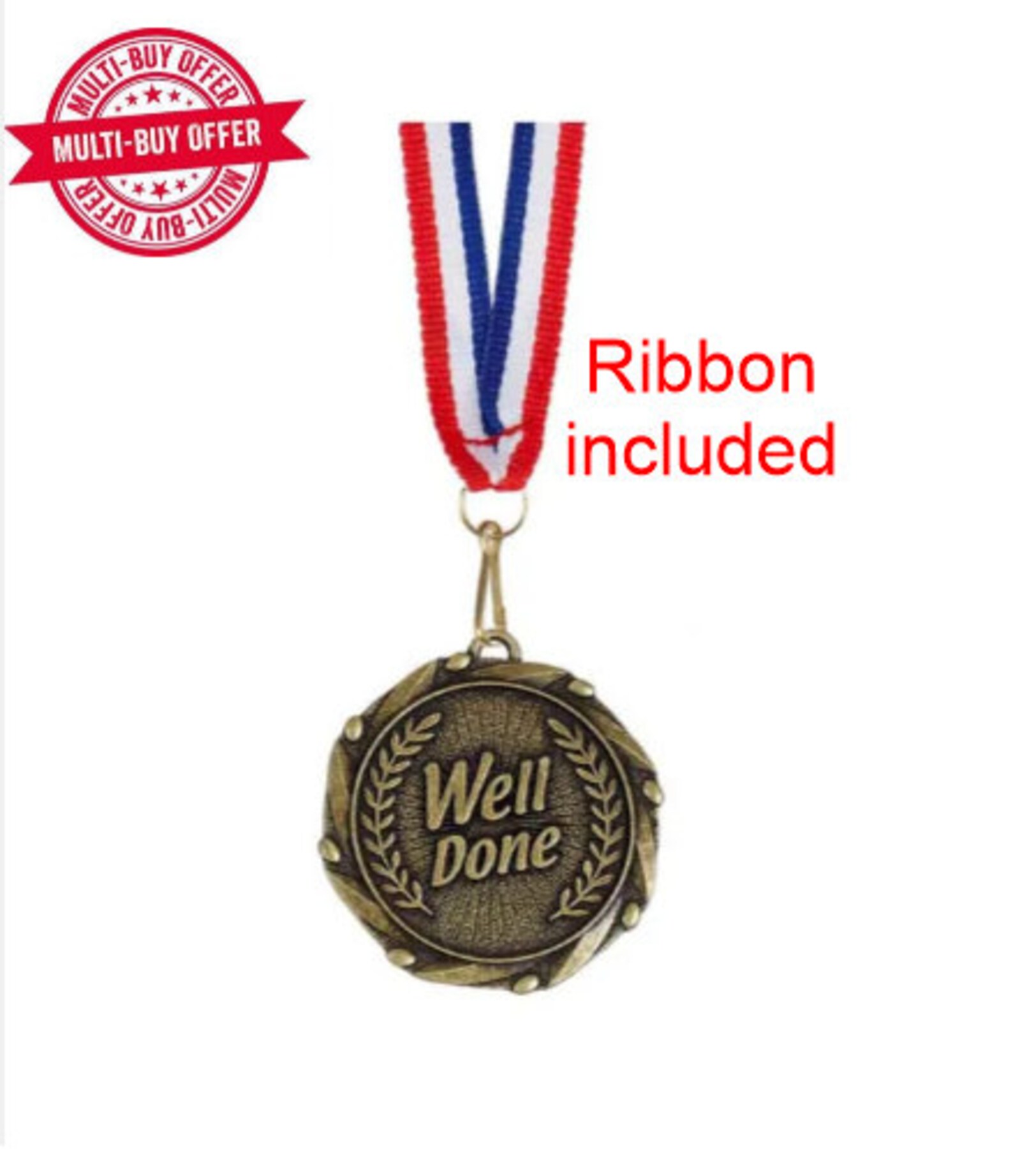 Well Done Medal With RWB Ribbon 45MM 1 3/4 - Etsy