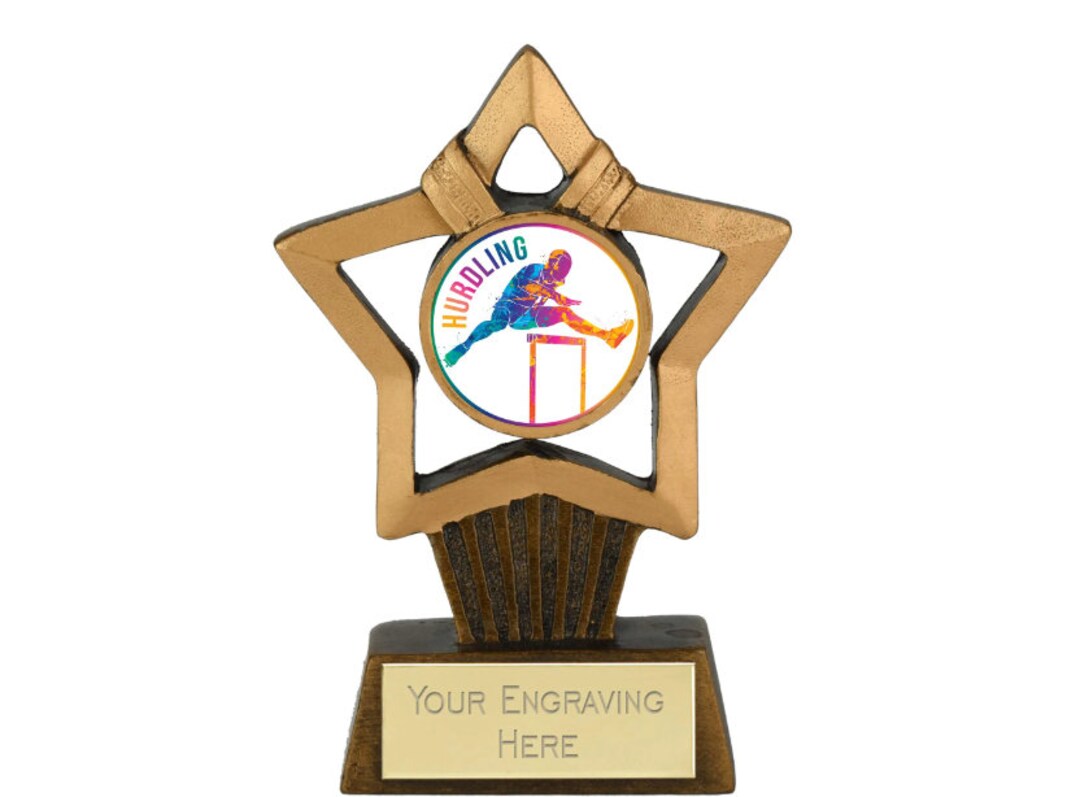 Hurdling Male Award Trophy - Personalized Engraving - Etsy