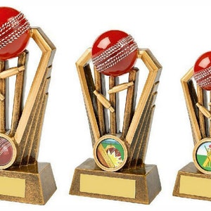 Cricket Award Trophy With Red Ball - Personalized Engraving - Custom ...