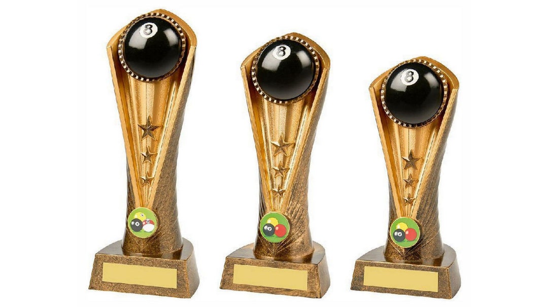 Pool 8 Ball Trophy Award - Personalized Engraving - Custom Insert - Etsy