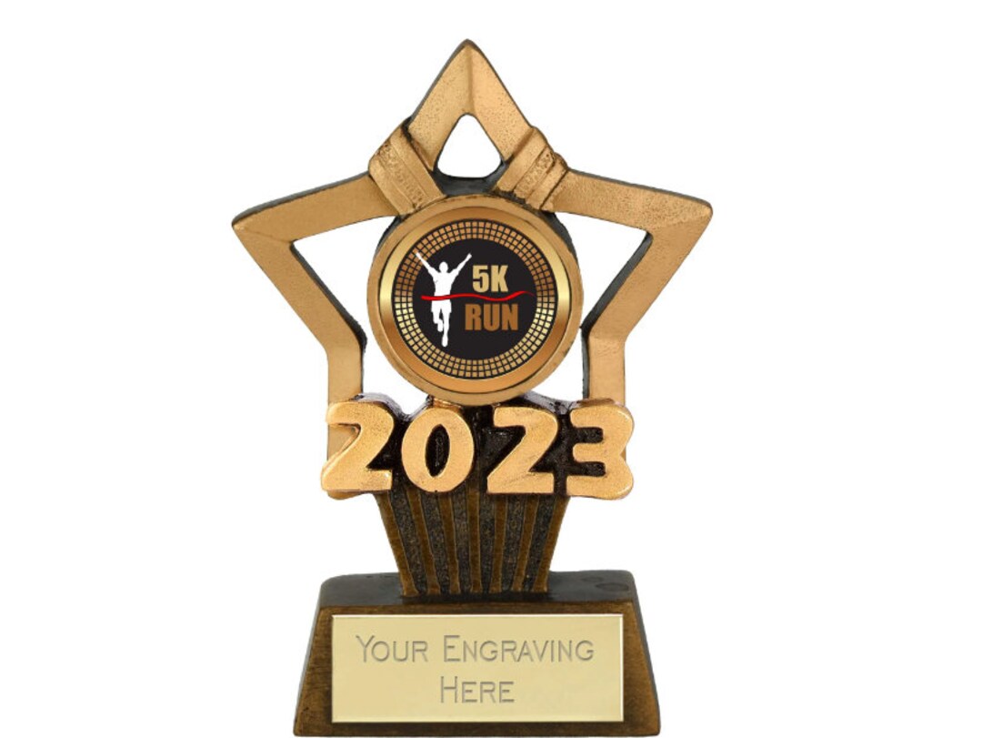 Running 5K Run Award Trophy Personalized Engraving - Etsy