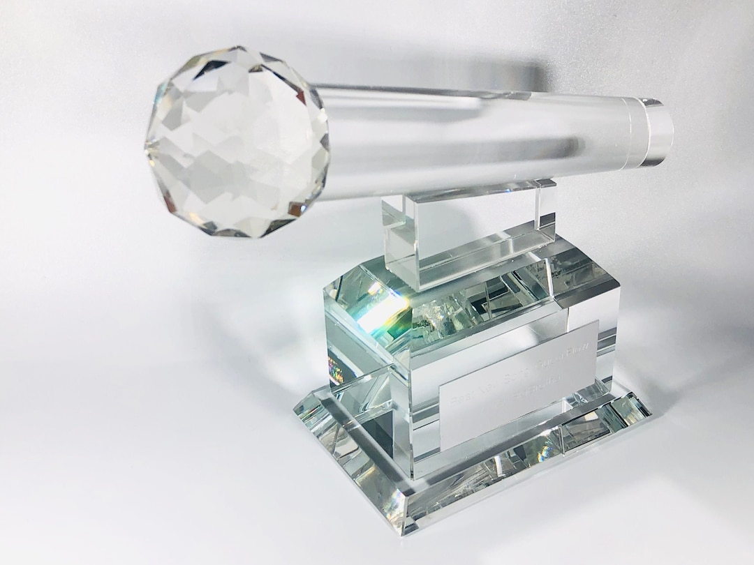 Singing Glass Award Trophy Personalized Engraving - Etsy