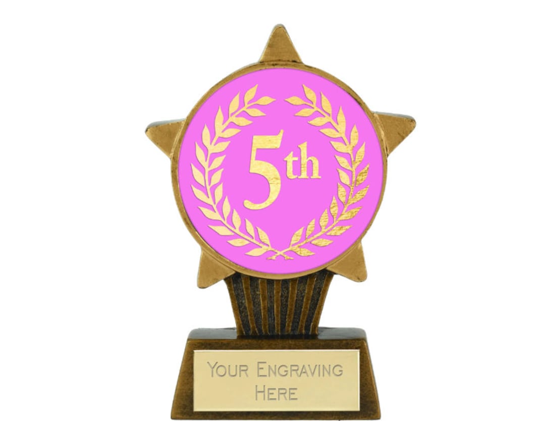5th Place Award Trophy - Personalized Engraving - Etsy