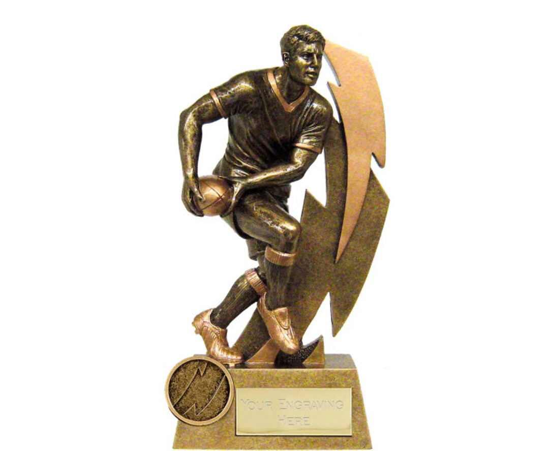 Rugby Player Male Trophy Award - Personalised Engraving - Customise ...