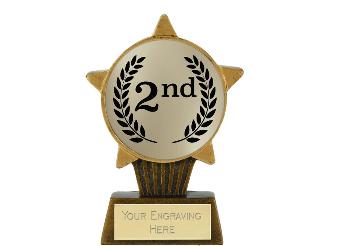 2nd Place Award Trophy - Personalized Engraving - Etsy