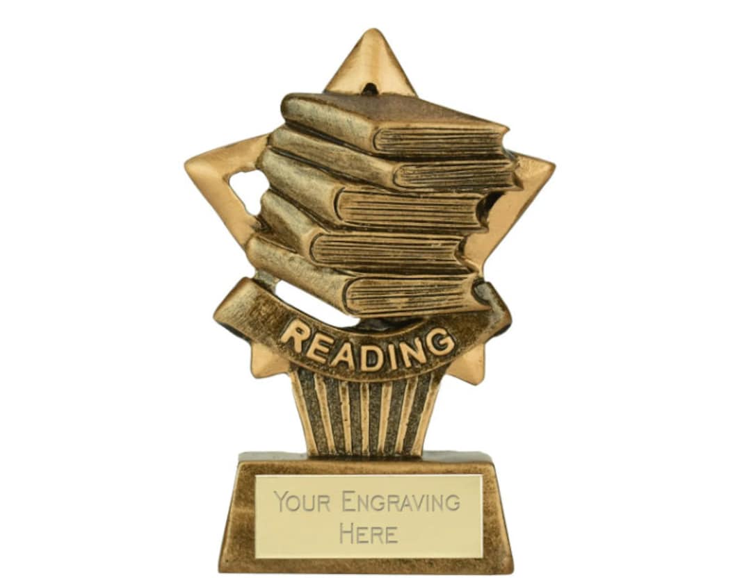 Reading Award 10cm (4") - Personalized Engraving - Etsy