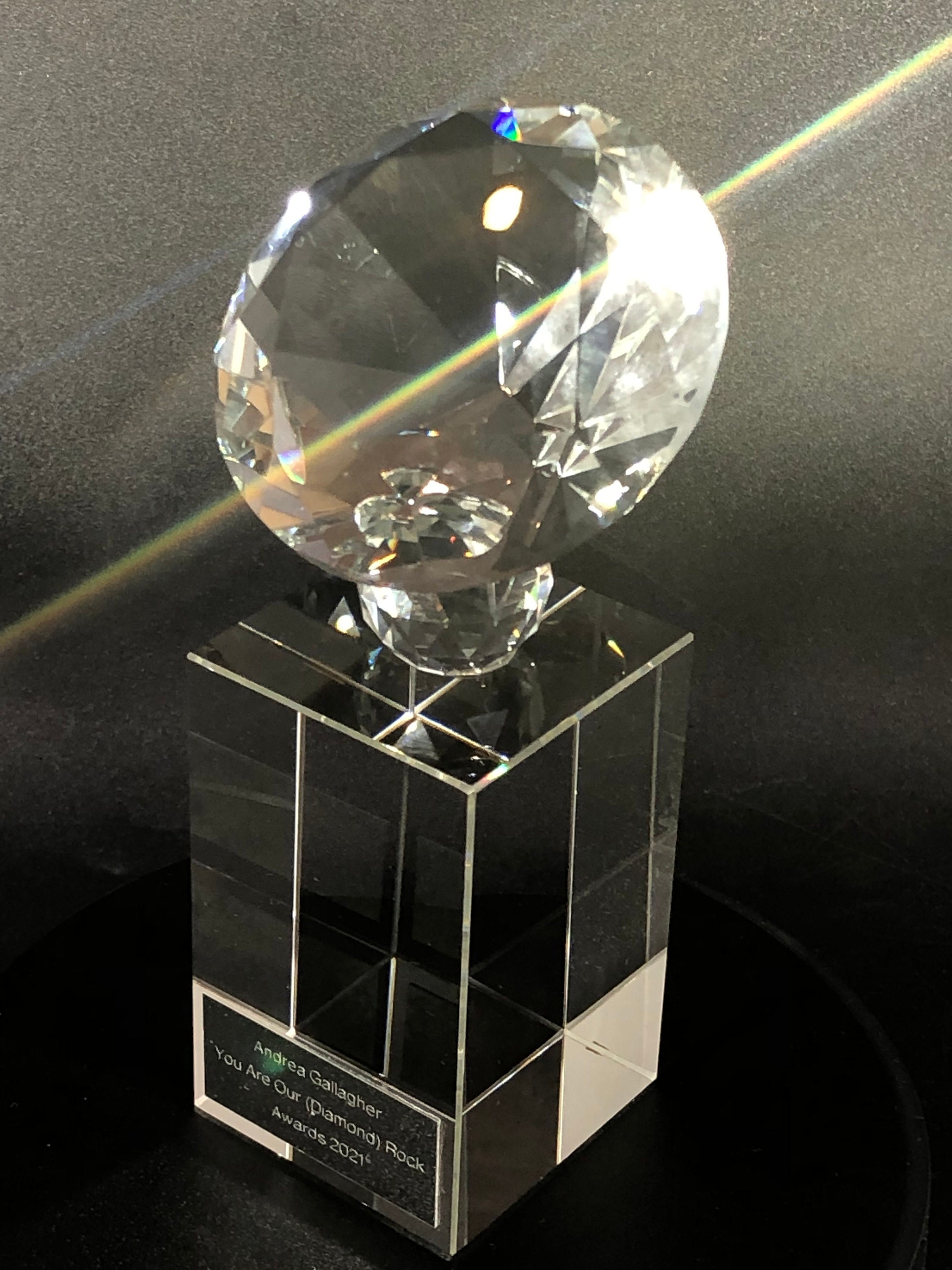 Diamond Crystal Award Trophy | Personalised Engraving - Etsy
