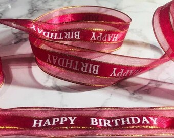 Happy Birthday Ribbon | Etsy