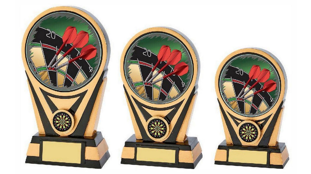 Heavy Gold Darts Award Trophy - Personalized Engraving - Custom Insert ...