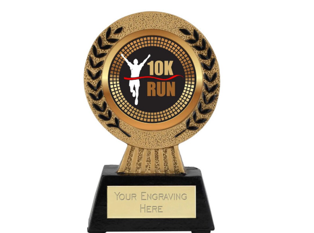 Running 10K Run Award Trophy - Personalized Engraving - Etsy