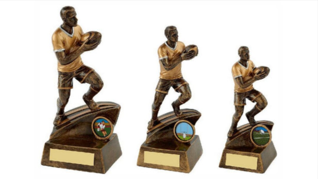 Male Rugby Player Trophy Award - Personalized Engraving - Custom Insert ...