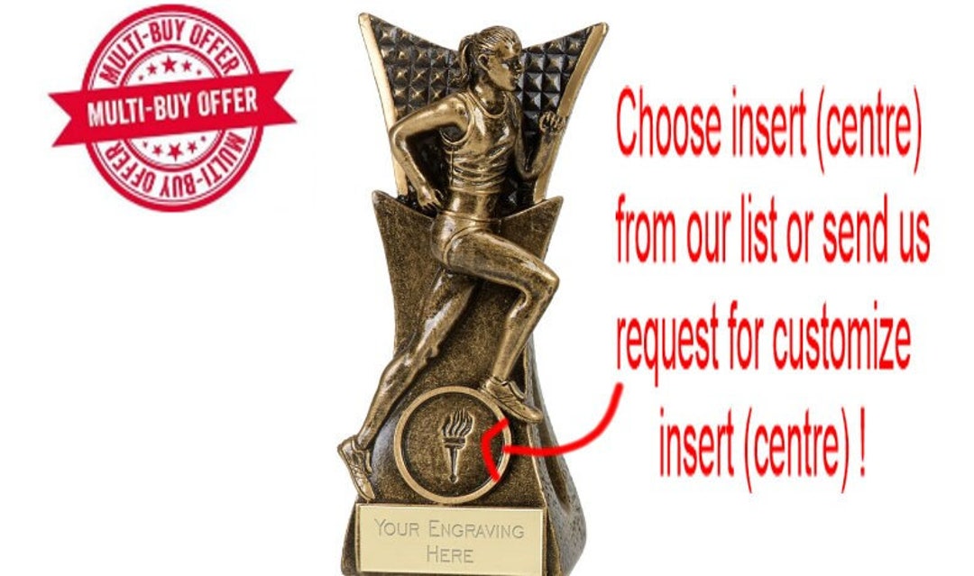 Running Female Award Trophy Personalised Engraving - Etsy