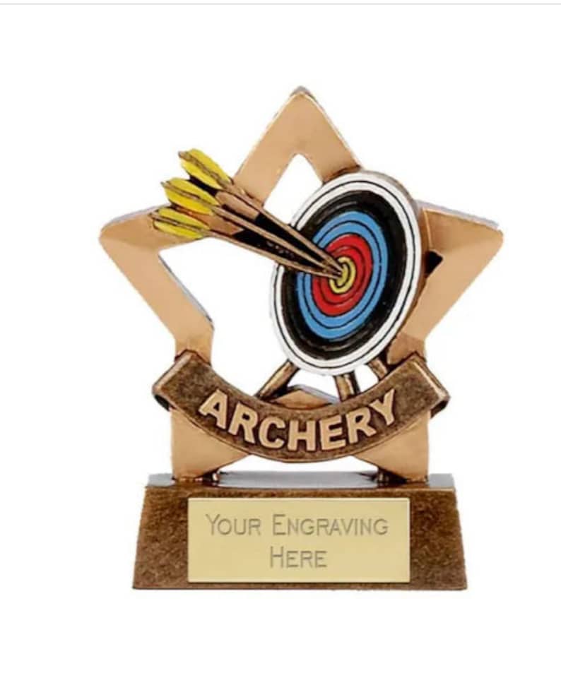 Archery Trophy Award- Personalised Trophy- Archery Champion Star Trophy ...