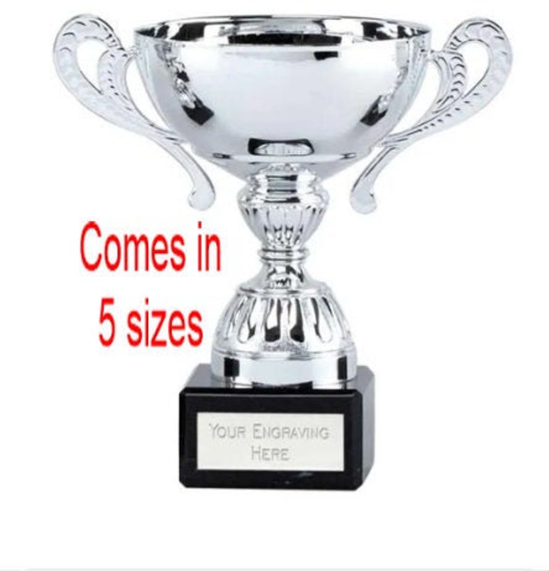 Trophy Cup Silver Metal With Handles - Trophy Cup - Award Trophy ...