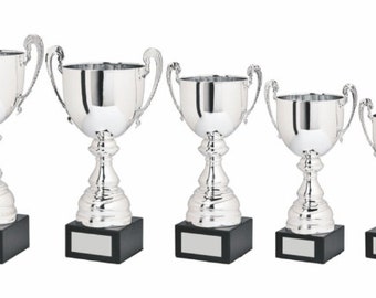 Silver Trophy Cup Trophy Award With Handles on a Marble Base 3 - Etsy