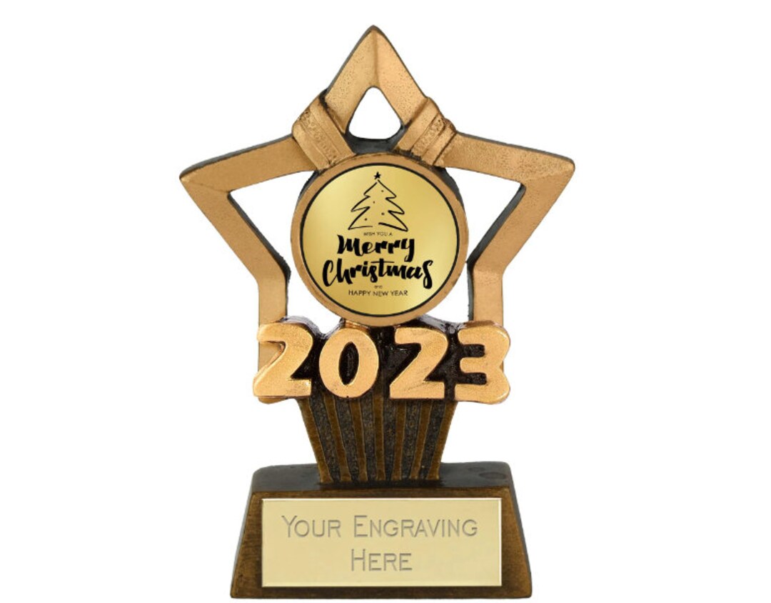 2025 Christmas Tree Award Trophy - Personalized Engraving - Etsy