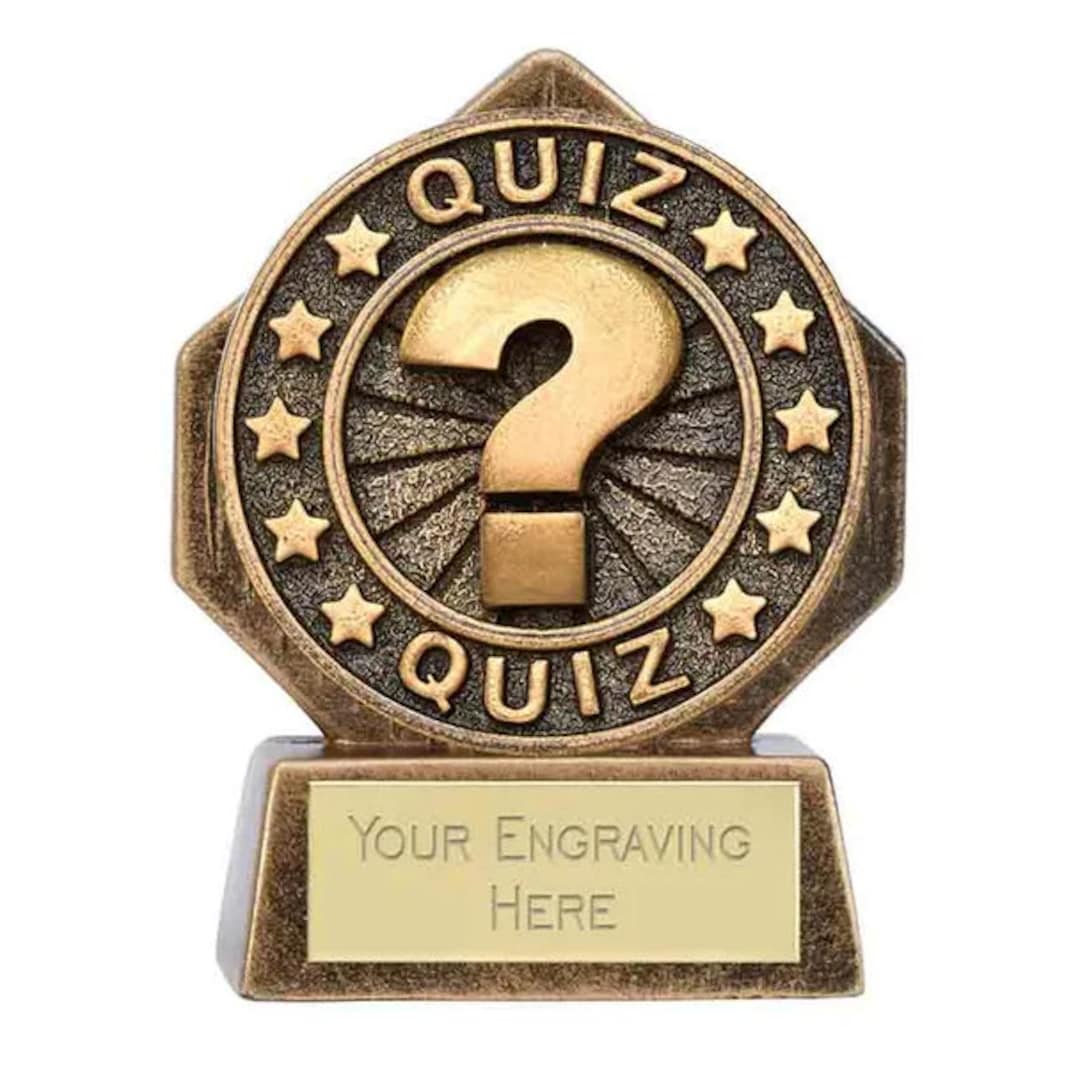 Quiz Award Trophy - Personalized Engraving - Etsy