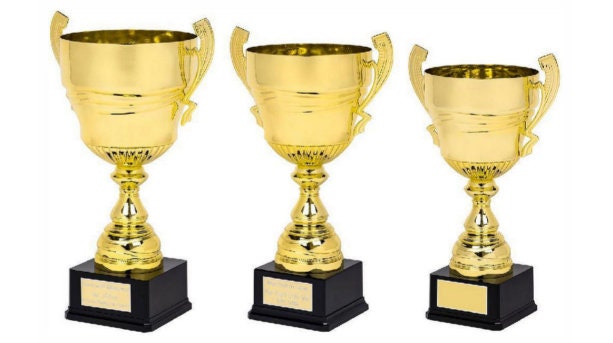 Gold Metal Trophy Cup With Handles - Personalized Engraving - Etsy