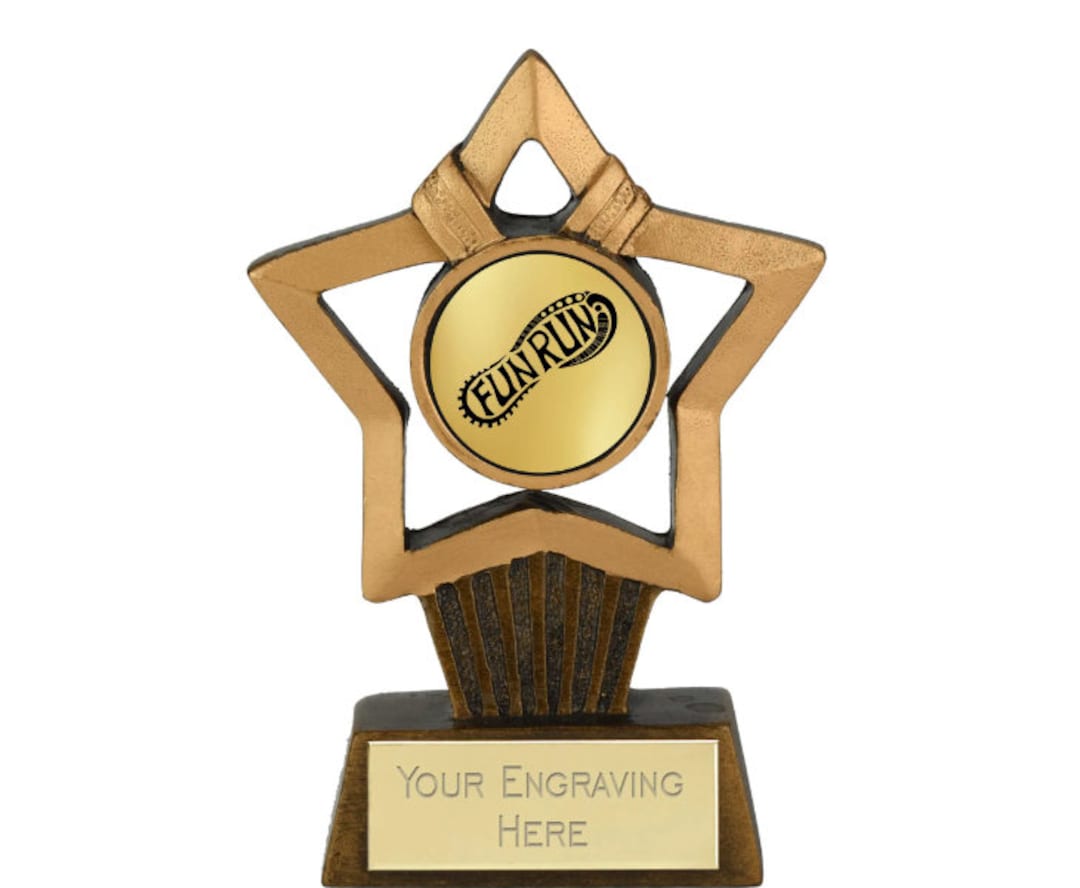 Fun Run Award Trophy - Personalized Engraving - Etsy