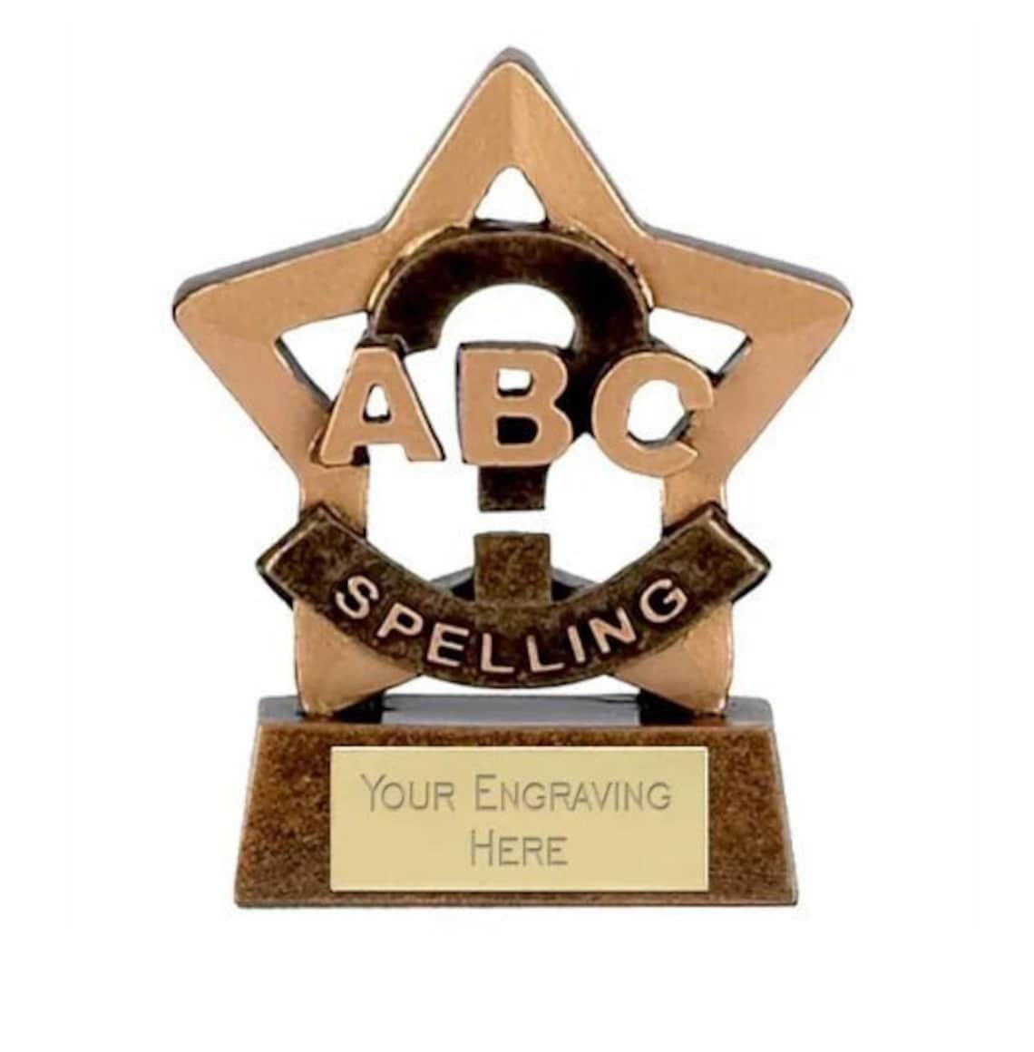 Spelling Award Trophy Personalised Engraving - Etsy