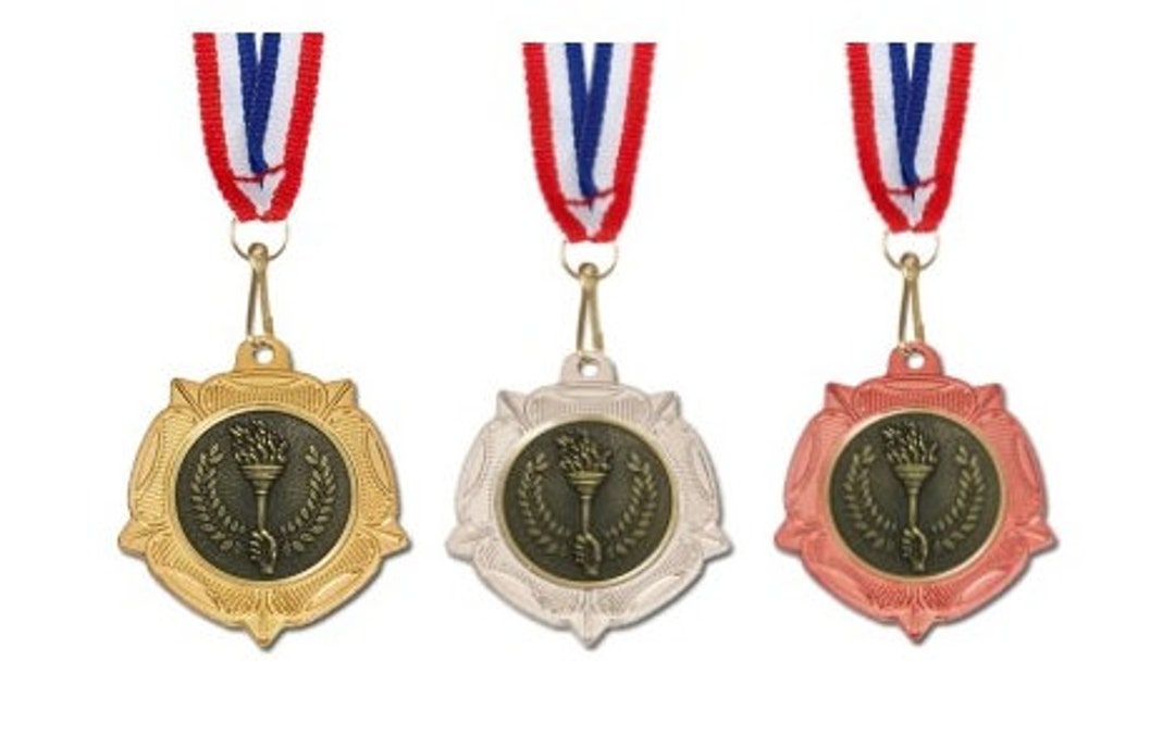 Rose Star Medals - Engraved Medals - Custom Medals - 2 Inch (50mm ...