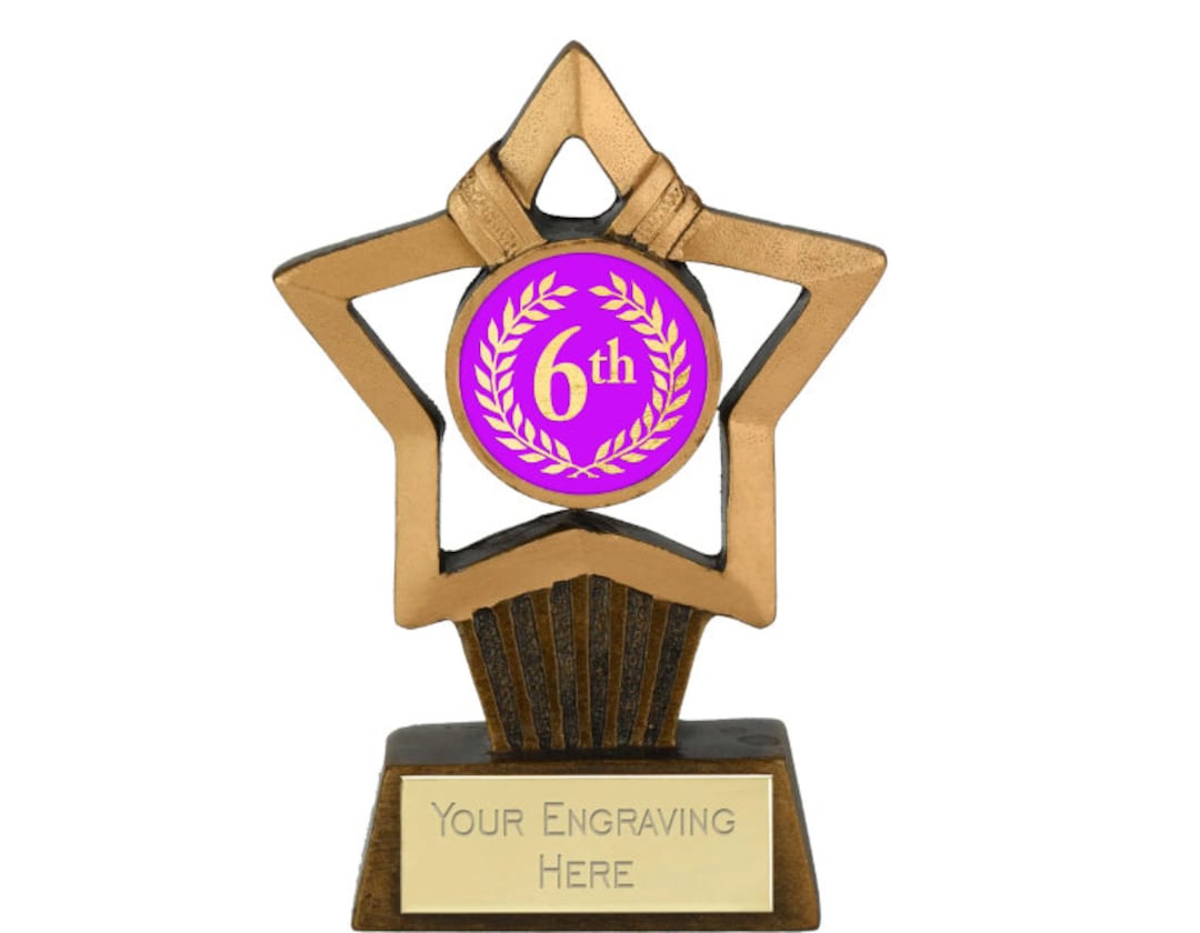 6th Place Award Trophy - Personalized Engraving - Etsy