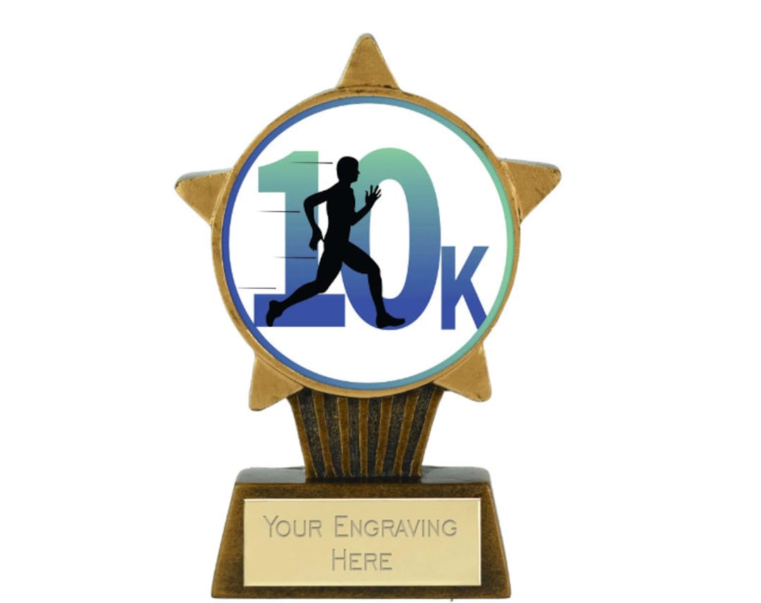 Male 10K Running Award Trophy - Personalized Engraving - Etsy