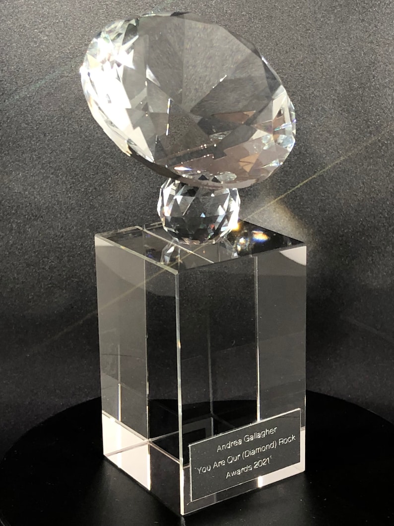Diamond Crystal Award Trophy | Personalised Engraving - Etsy