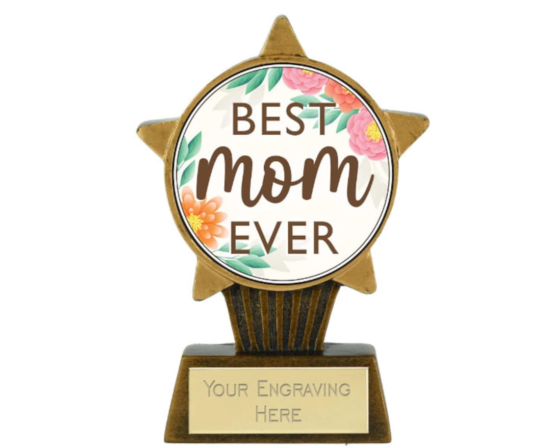 Best Mom Ever Award Trophy - Personalized Engraving - Etsy