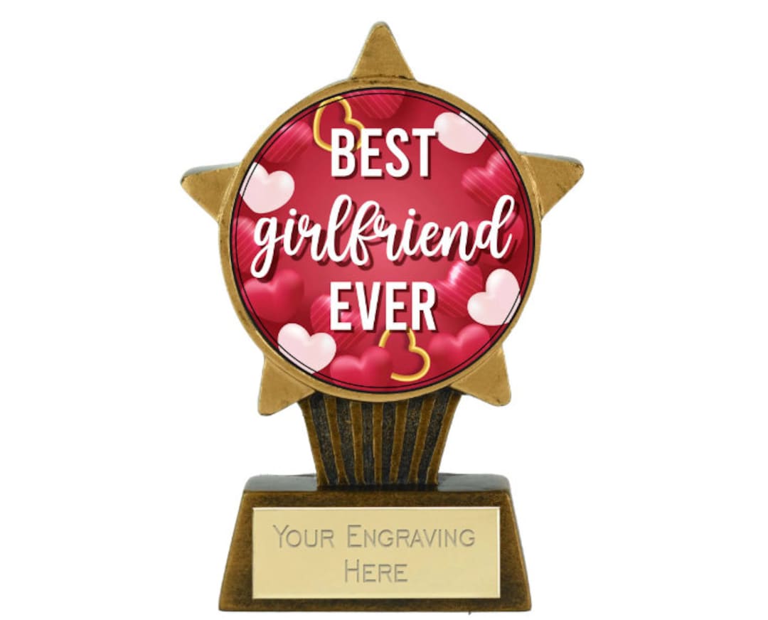 Best Girlfriend Ever Award Trophy - Personalized Engraving - Etsy
