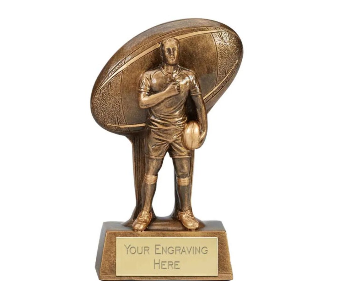 Rugby Male Trophy Award - Personalised Engraving - Etsy UK