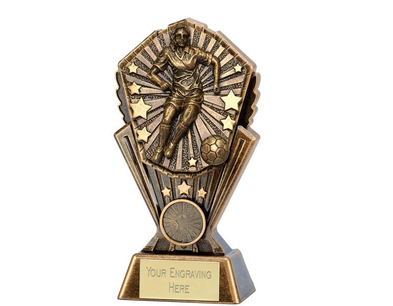 Football Female Trophy Award - Personalised Engraving - Customise ...