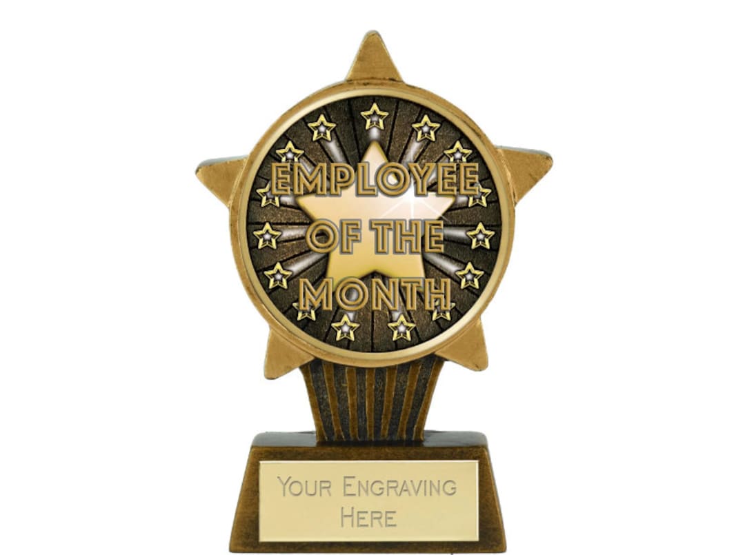 Employee of the Month Award Trophy - Personalized Engraving - Etsy