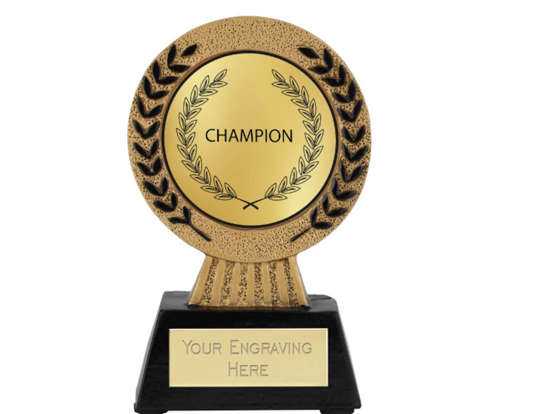 Champion Award Trophy - Personalized Engraving - Etsy